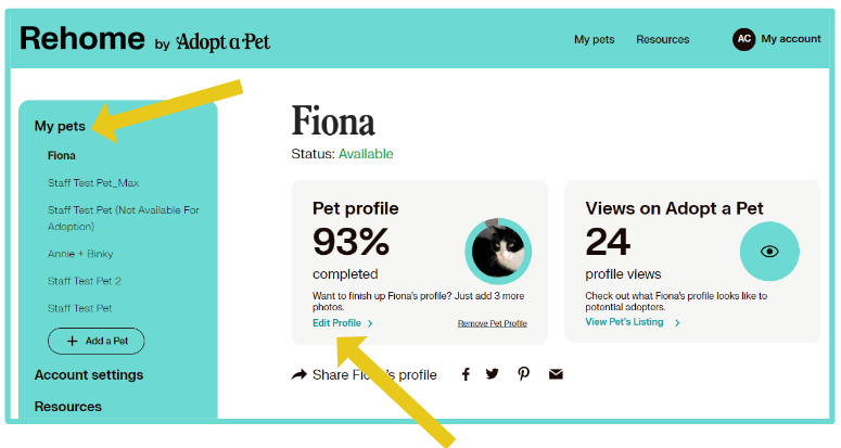 How do I add photos to my pet's profile? – Rehome by Adopt a Pet